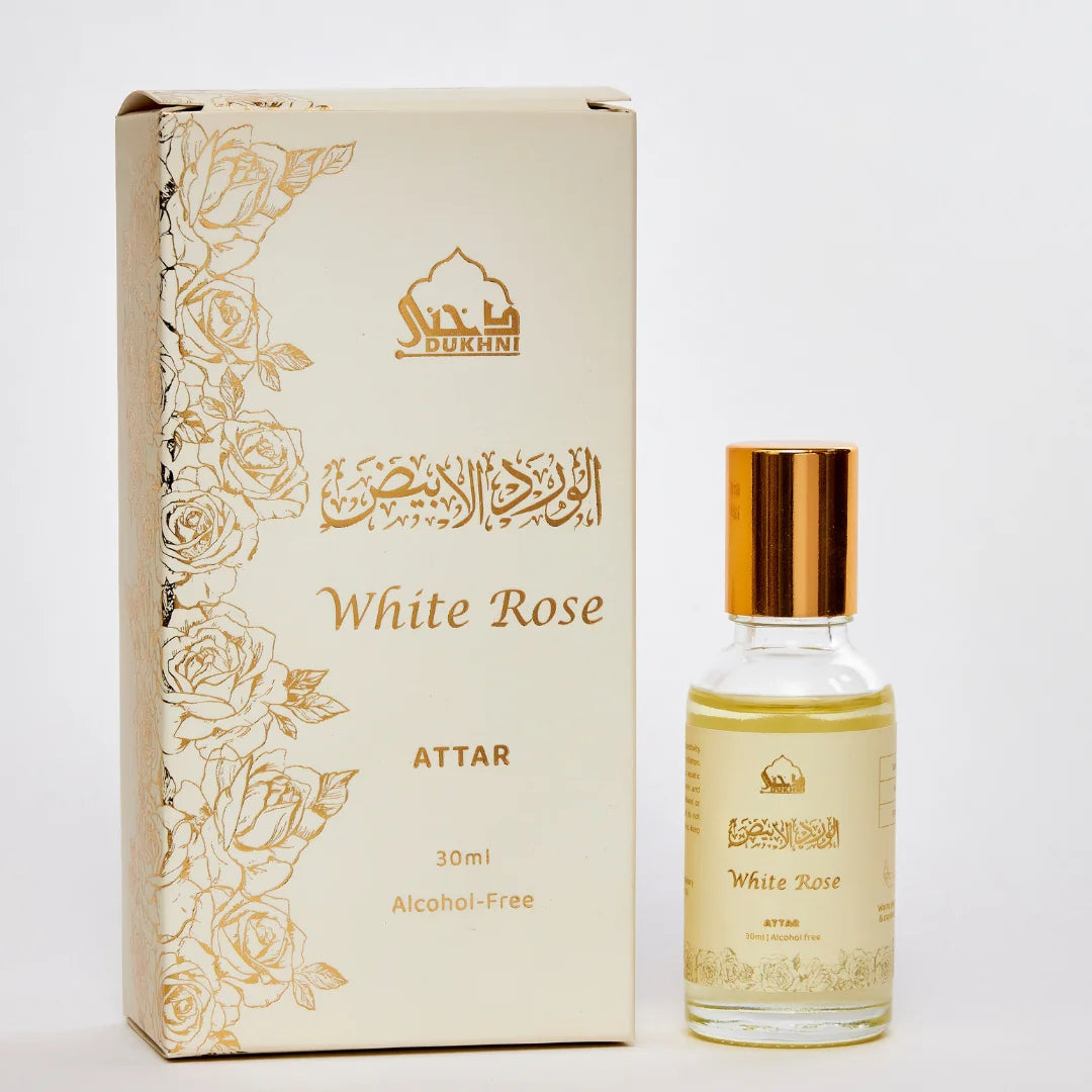 White Rose Attar Oil 30ml - Premium Floral Fragrance | Dukhni Canada ...