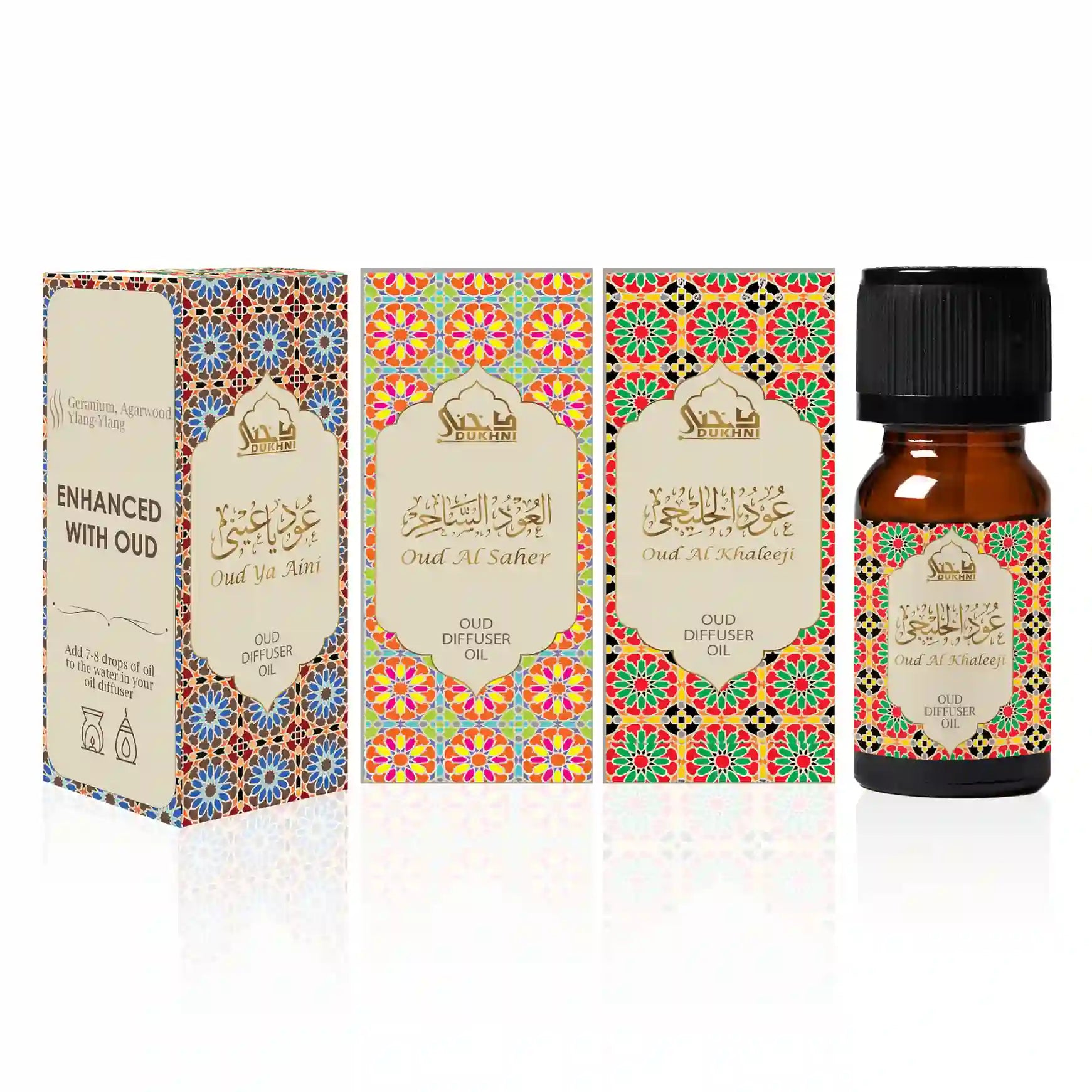 Arabian Oudh Diffuser Oil Set | 3x10ml – Dukhni - Islamic Scents of ...